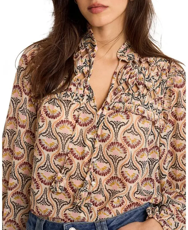 Mint Velvet Floral Print Ruffle Blouse