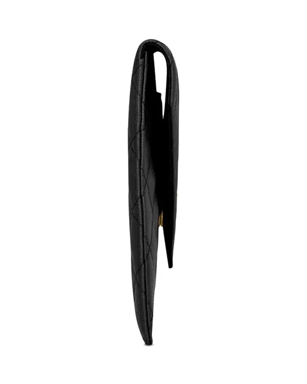 Saint Laurent Quilted Monogram Pouch - Black