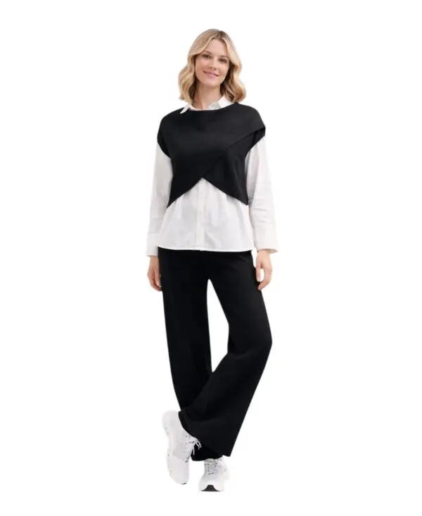 ACCOUCHEE Mini Knit Sleeveless Cross-over Maternity/nursing Top