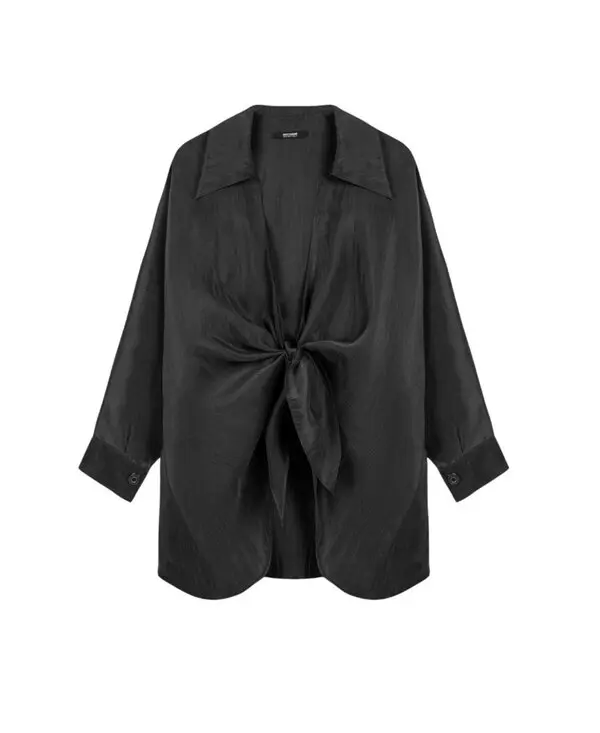 NOCTURNE Front-tie Longline Shirt