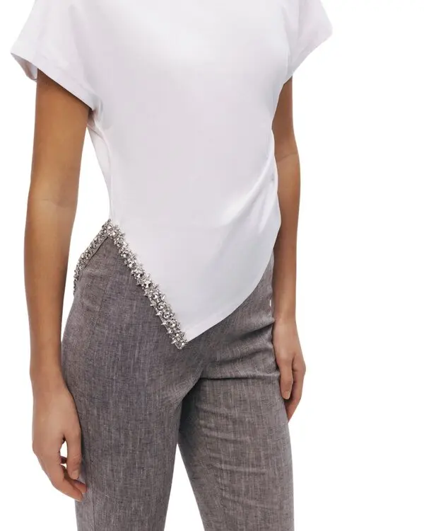 NOCTURNE Tailored Linen-blend Capri Pants