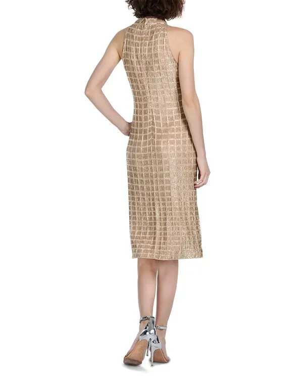 EMILY SHALANT Sequin Mock Neck Dress