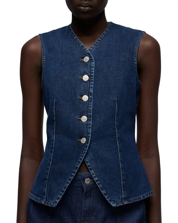 7 For All Mankind Sleeveless Denim Vest