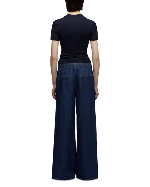 7 For All Mankind Utility High Rise Pull-on Wide Leg Jeans