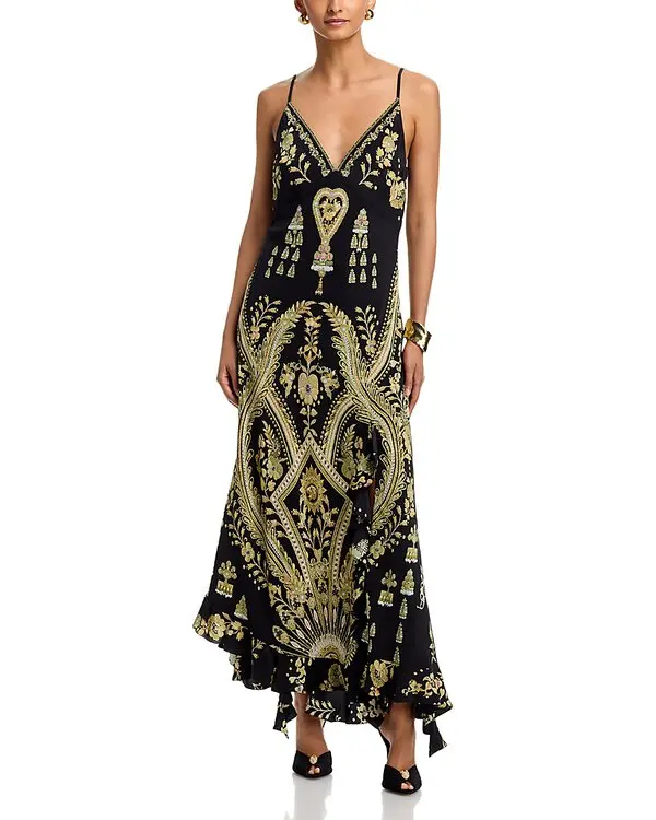 Camilla Silk Printed Maxi Dress - Taurus Rising