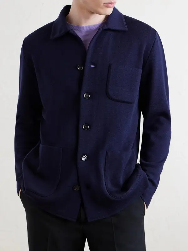 LARDINI Virgin Wool Cardigan Jacket
