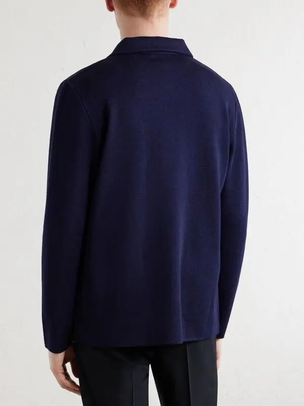LARDINI Virgin Wool Cardigan Jacket