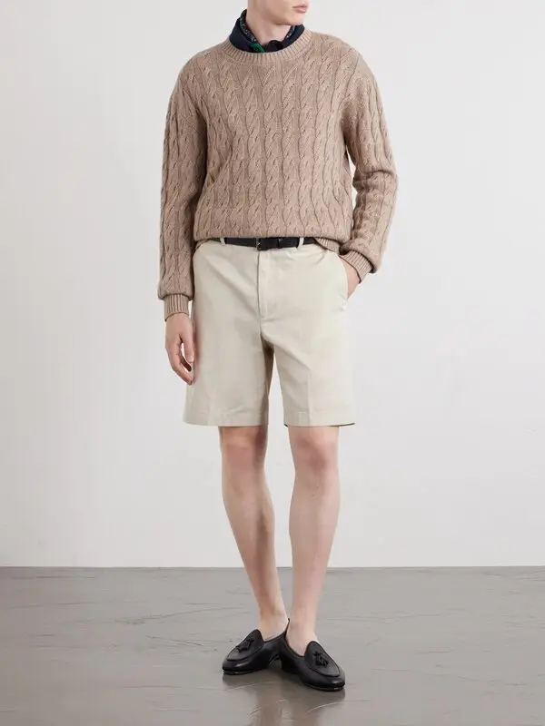 Dunhill Straight-leg Cotton Gabardine Chino Shorts
