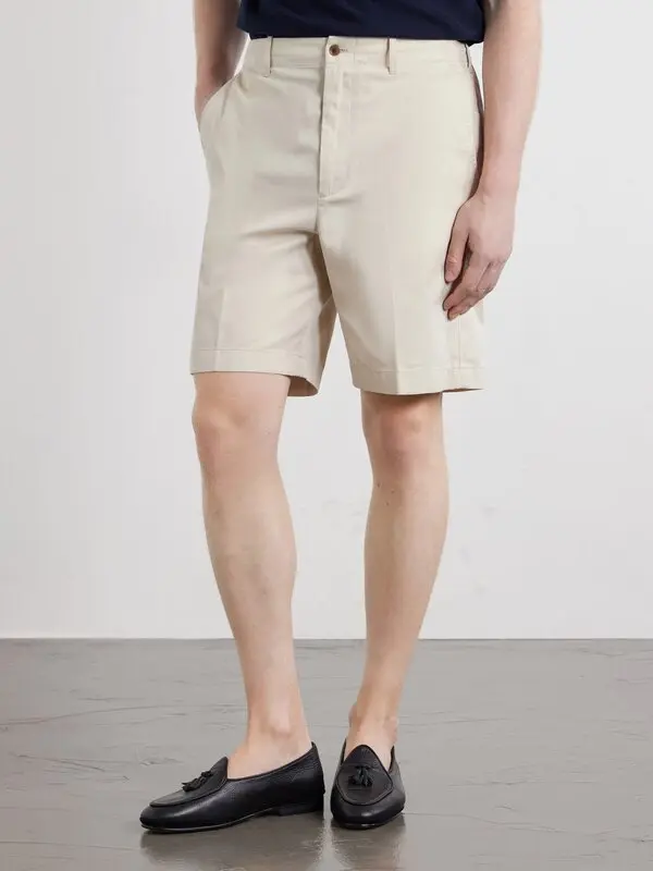 Dunhill Straight-leg Cotton Gabardine Chino Shorts