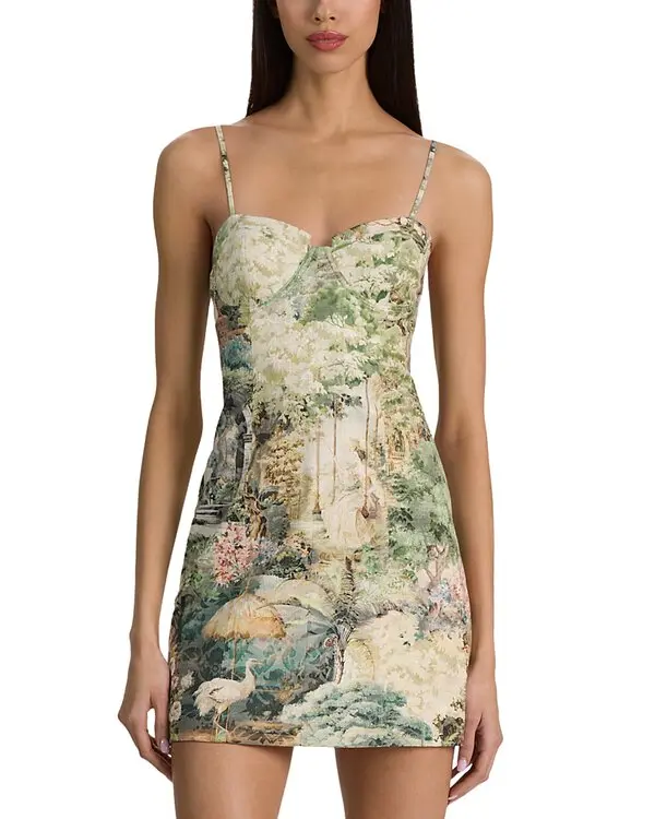 Alice + Olivia Nila Seamed Corset Mini Dress - Terrain