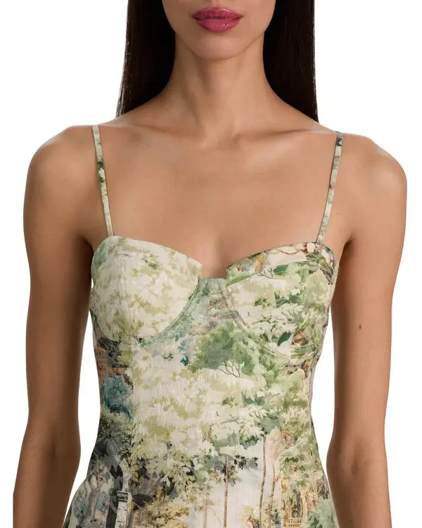 Alice + Olivia Nila Seamed Corset Mini Dress