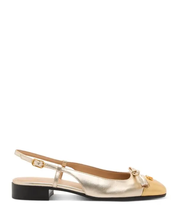Valentino Garavani Vlogo Valet Du Roi Slingback Ballerina Flats