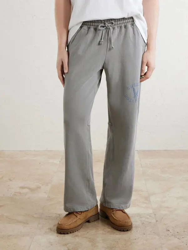 CHERRY LOS ANGELES Wide-leg Cotton-fleece Sweatpants