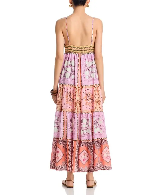 Aqua Bendita Tiered Maxi Dress