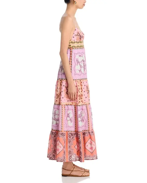 Aqua Bendita Tiered Maxi Dress
