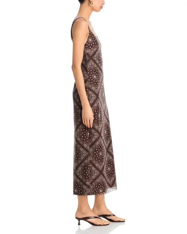 Aqua Bendita Mesh Cutwork Midi Dress