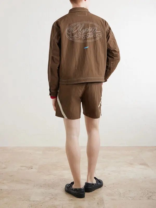 CHERRY LOS ANGELES Straight-leg Logo-print Woven Shorts