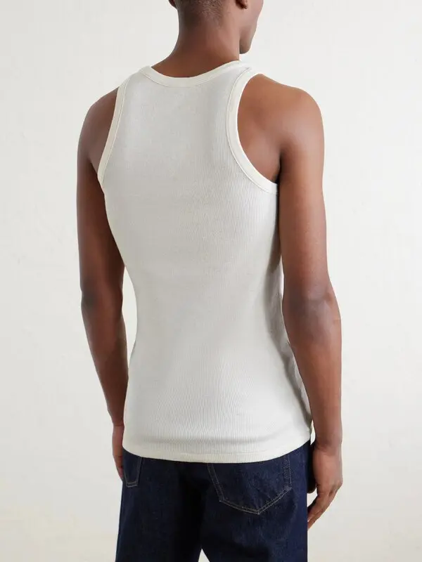 Auralee Ribbed Organic Cotton-jersey Tank Top