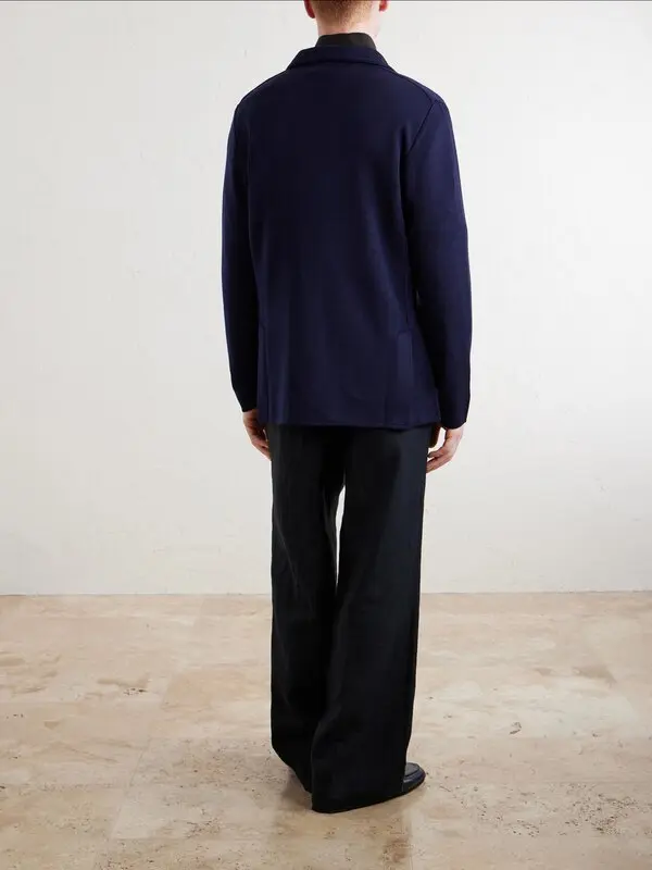LARDINI Knitted Virgin Wool Blazer