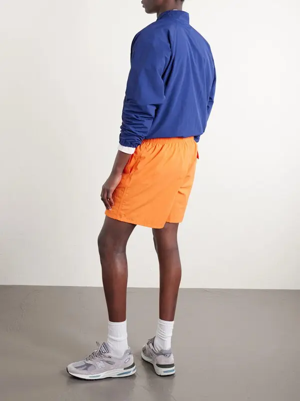 Aimé Leon Dore Straight-leg Logo-embroidered Shell Drawstring Shorts - Orange