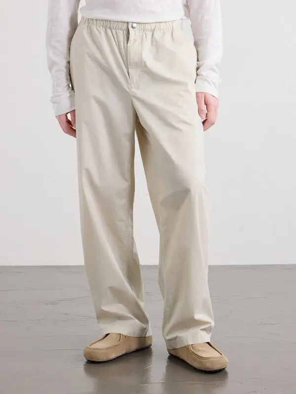Aimé Leon Dore Wide-leg Cotton Trousers - Gray