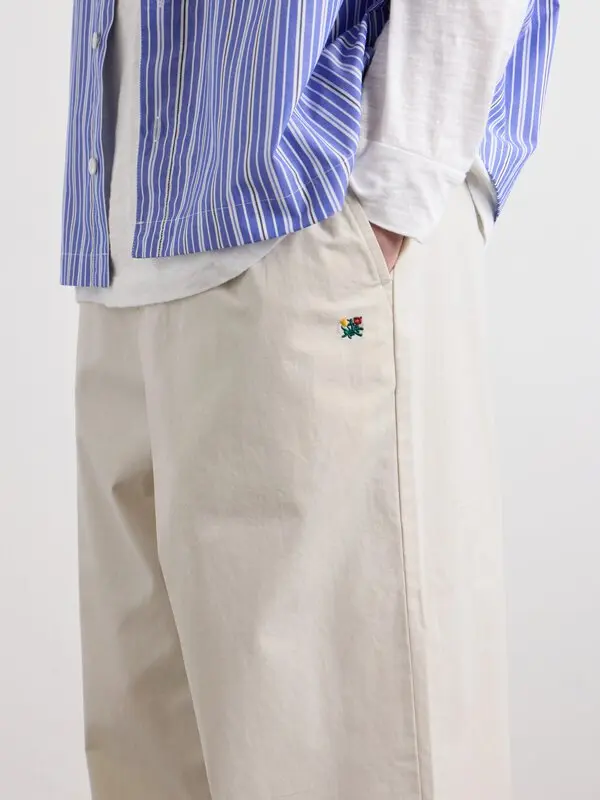 Aimé Leon Dore Wide-leg Cotton Trousers - Gray