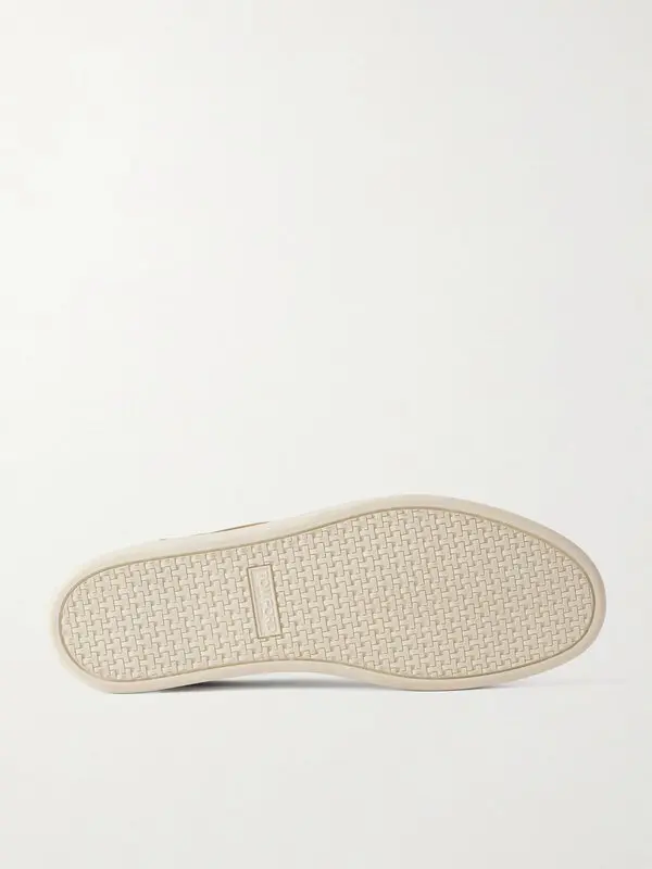 TOM FORD Warwick Perforated Suede Sneakers - Brown