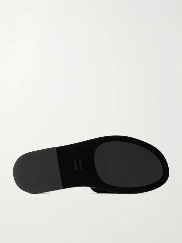 TOM FORD Kai Suede Slides - Black