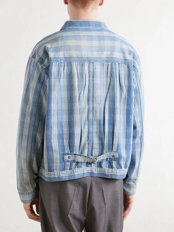 A.PRESSE Checked Denim Jacket