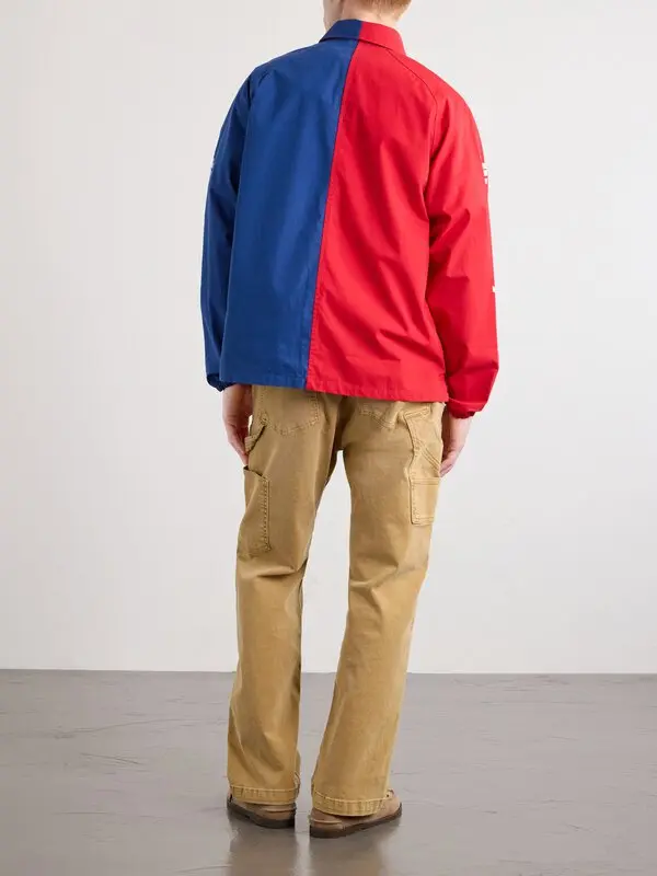 Aimé Leon Dore Logo-print Colour-block Cotton Overshirt