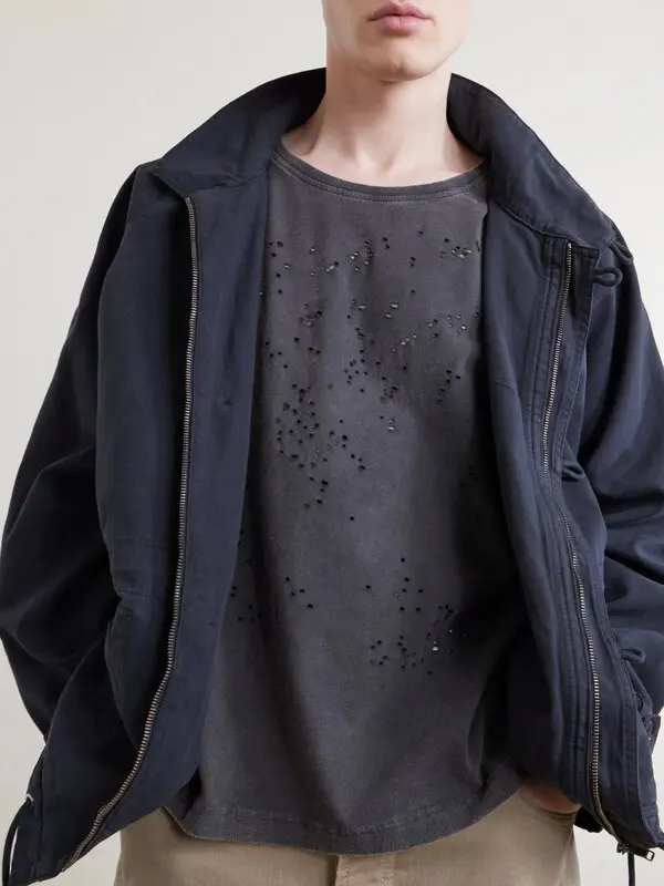 MFPEN Distressed Organic Cotton-jersey T-shirt