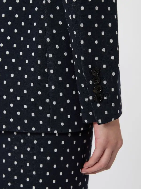 Max Mara Double-breasted Polka Dot Jersey Blazer