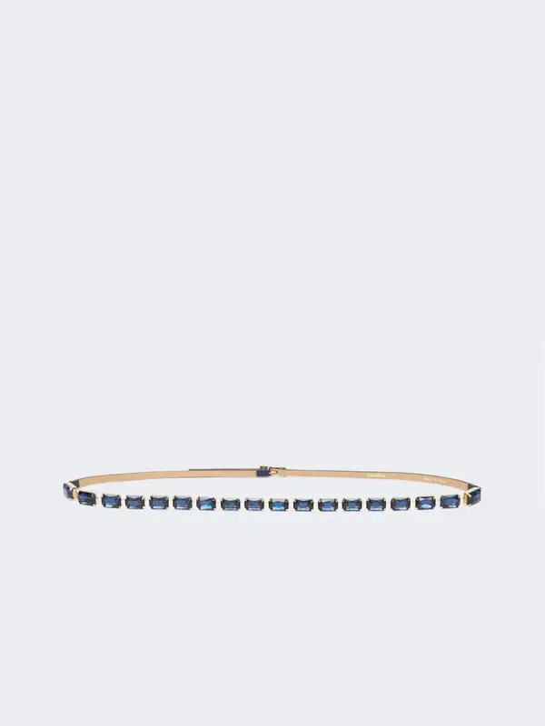 Max Mara Jewelled Nappa Leather Belt - Ultramarine