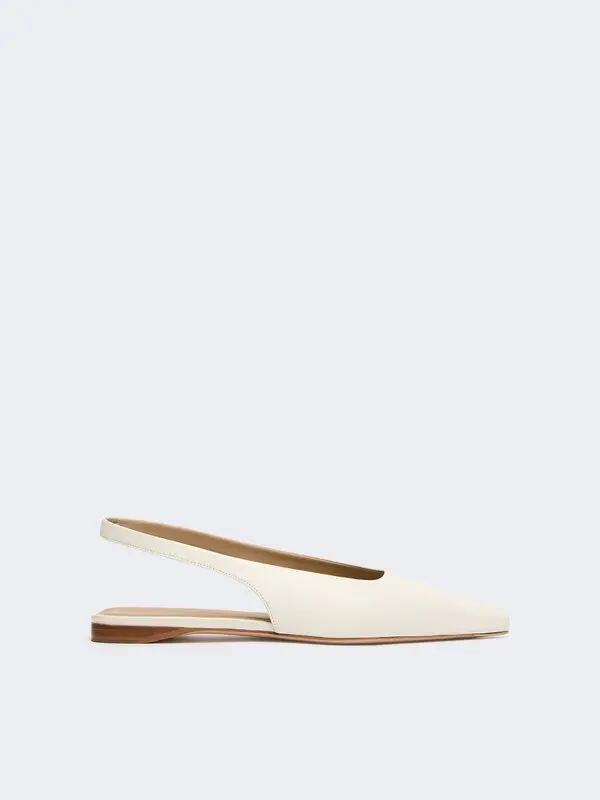 Max Mara Nappa Leather Flat Slingbacks