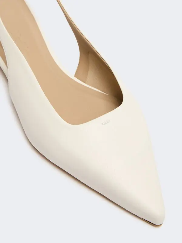 Max Mara Nappa Leather Flat Slingbacks