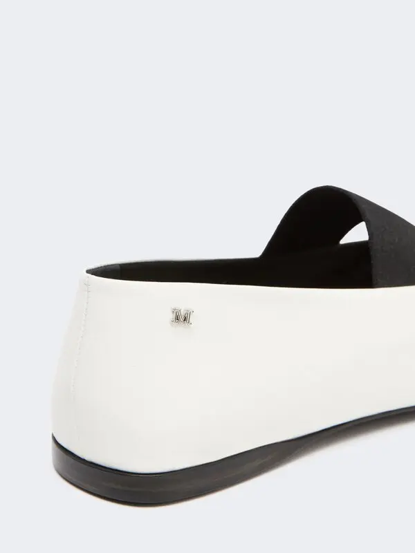 Max Mara Nappa Leather Ballet Flats - Ivory