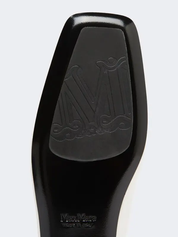 Max Mara Nappa Leather Ballet Flats - Ivory