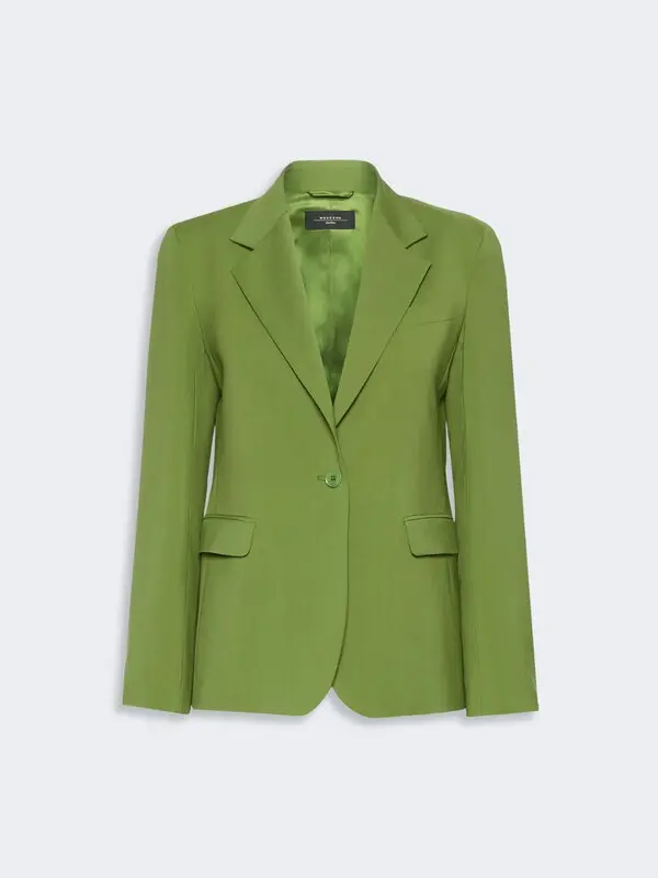 Max Mara Single-breasted Stretch Wool Blazer