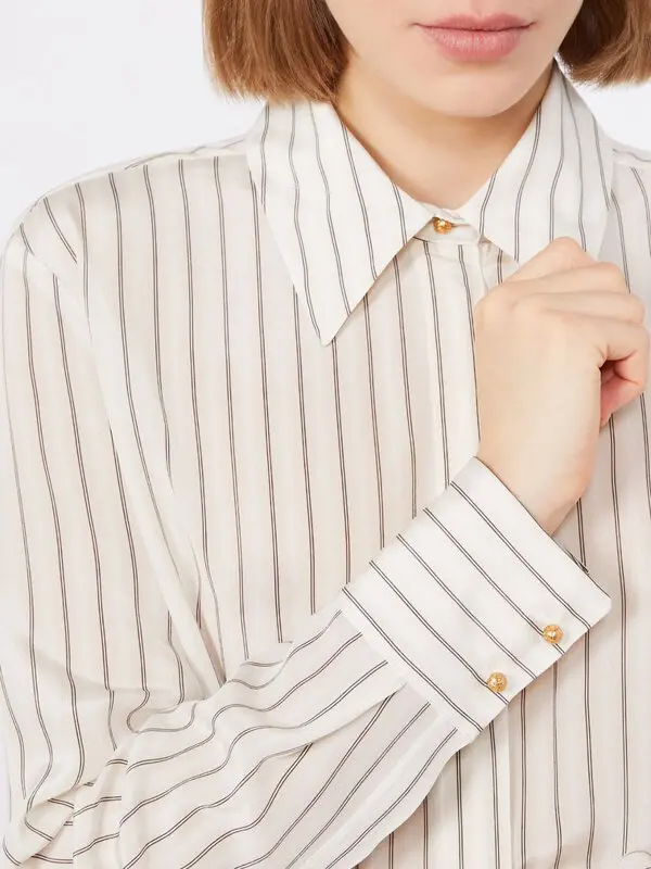Max Mara Printed Silk Crepe De Chine Shirt