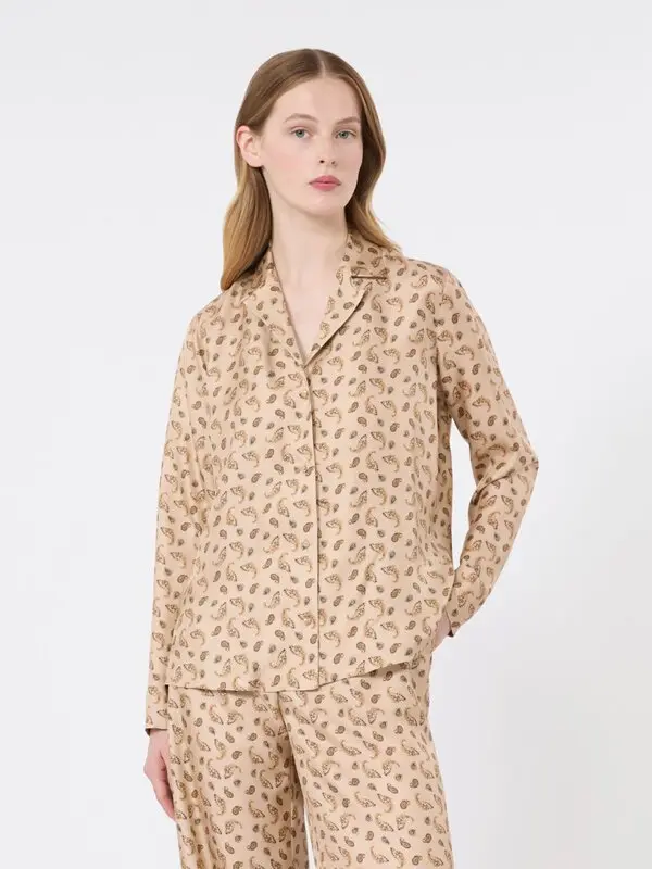 Max Mara Printed Silk Boxy Shirt