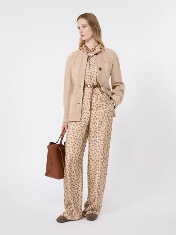 Max Mara Printed Silk Boxy Shirt