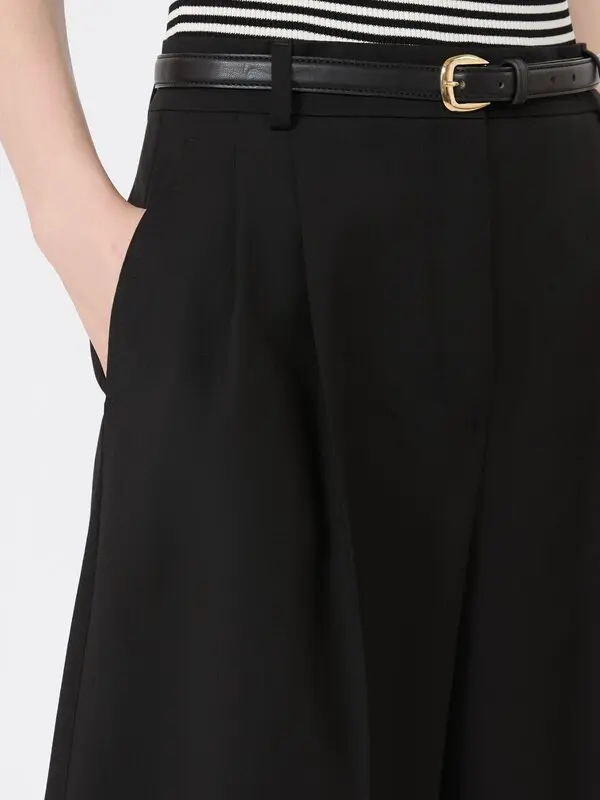 Max Mara Tailored Woolen Bermuda Shorts - Black