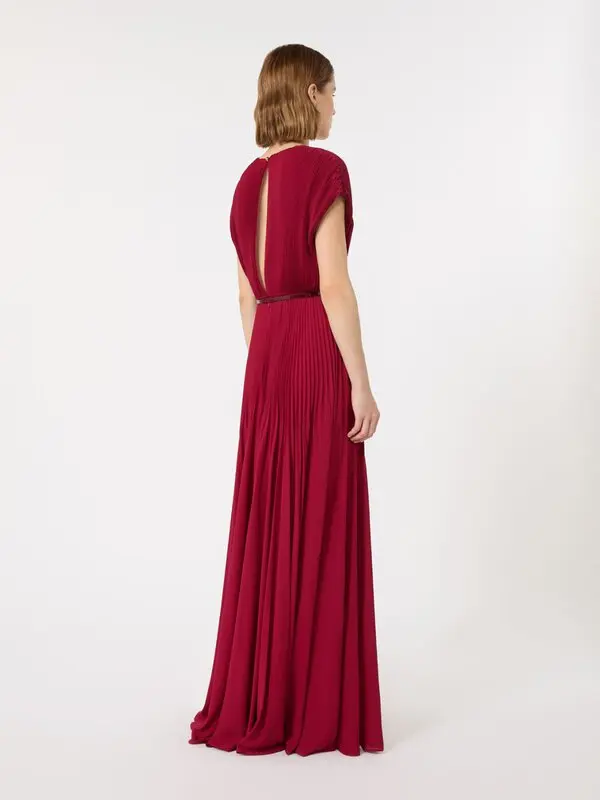 Max Mara Long Sable Georgette Dress