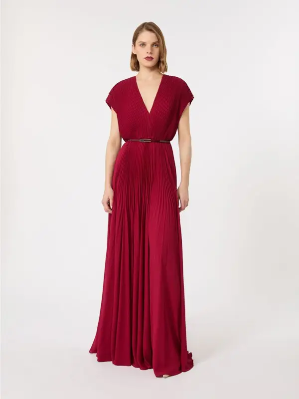 Max Mara Long Sable Georgette Dress