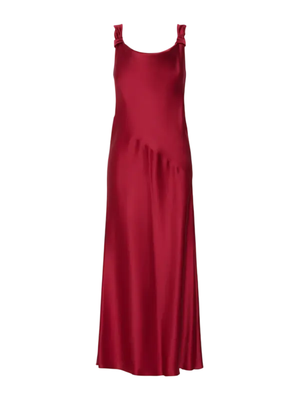 Max Mara Envers Satin Slip Dress - Ruby