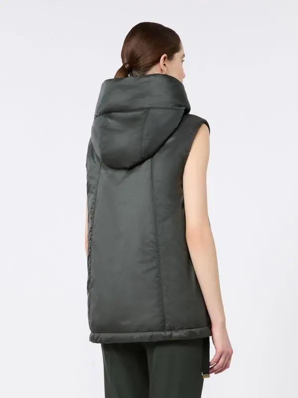 Max Mara Padded Water-repellent Hooded Gilet - Dark Green