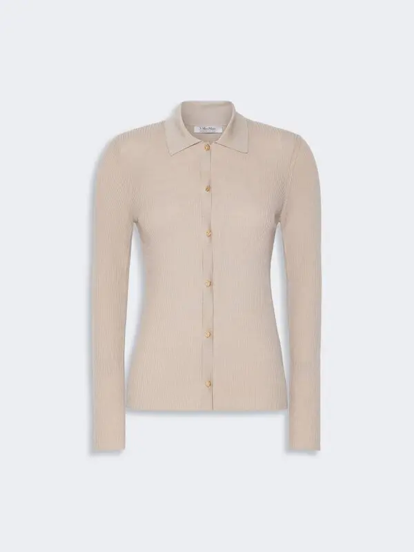 Max Mara Fitted Ribbed Wool Cardigan