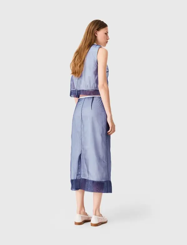 Maje Cotton Top With Removable Organza Layer
