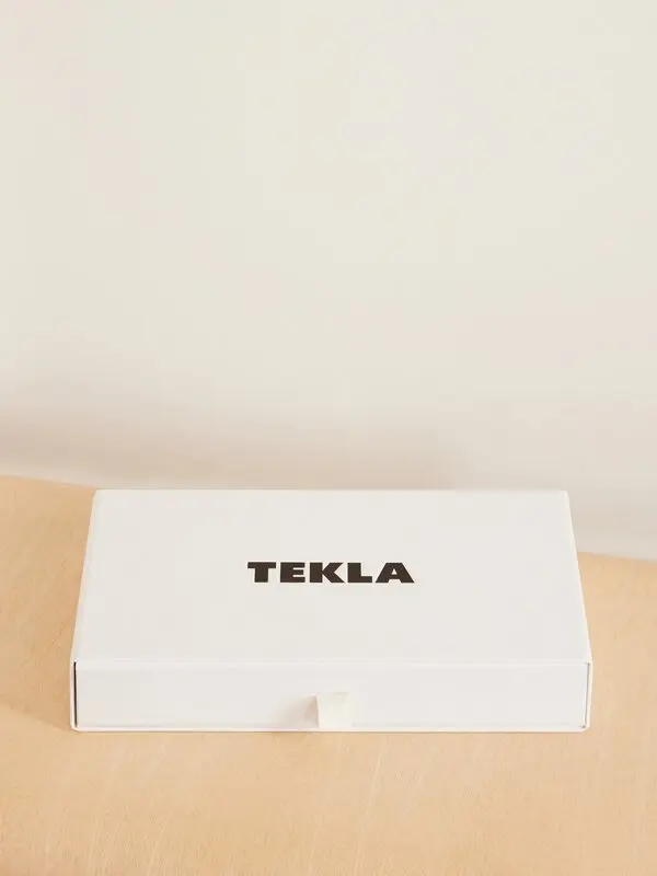 TEKLA Set Of Two Striped Organic Cotton-sateen Pillow Cases