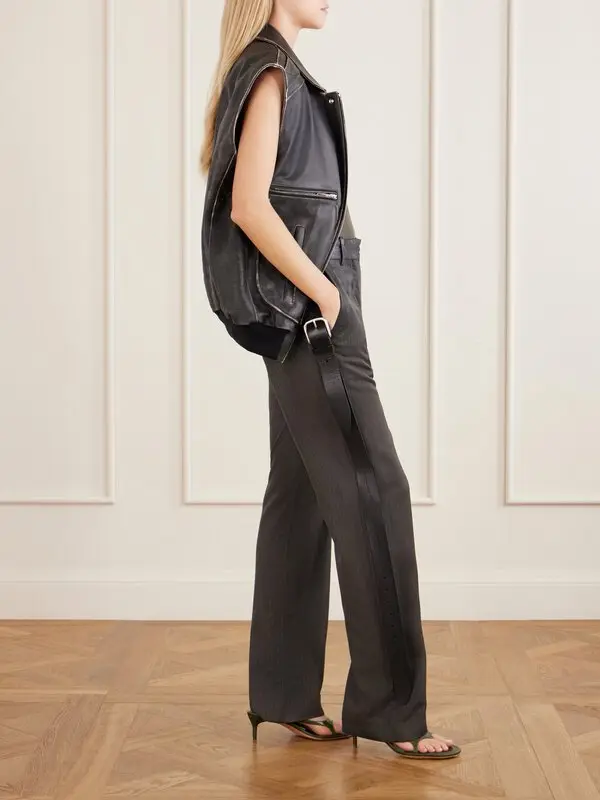 Acne Studios Puja Coated Herringbone Degradé Straight-leg Trousers
